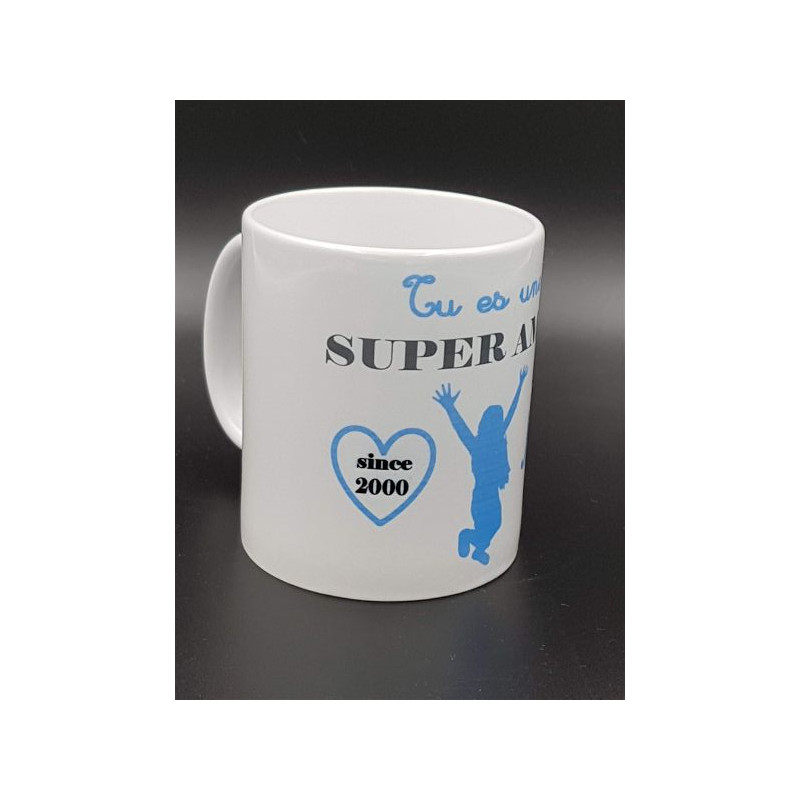Tasse "super amie" à personnaliser